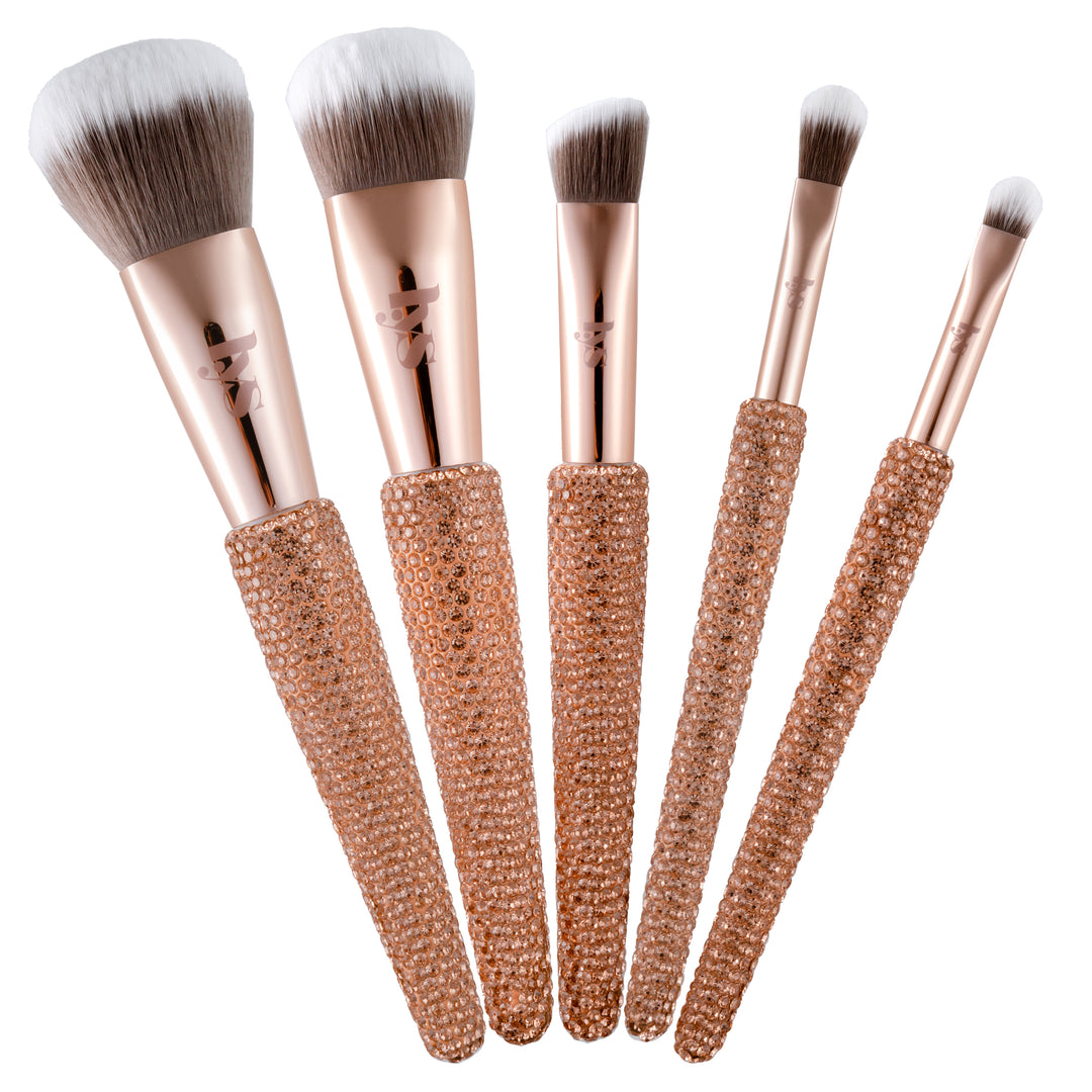 Complete Confidence 5pc Full Face Rhinestone Brush Set – LYS Beauty